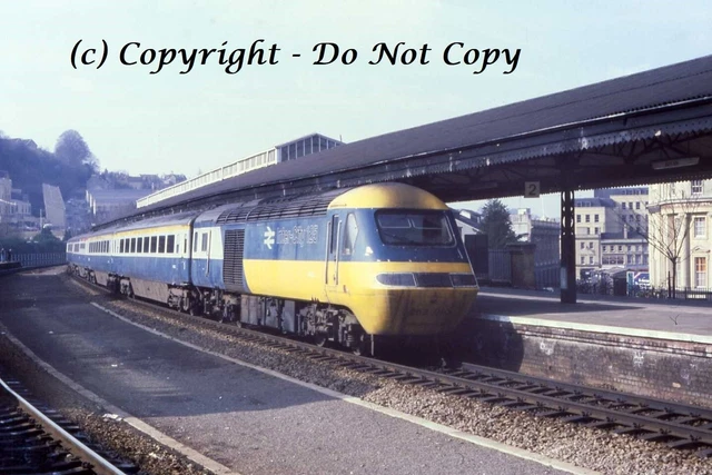 ORIGINAL 35MM DIESEL RAILWAY SLIDE CLASS 43 HST SET 253010 AT BATH SPA ...