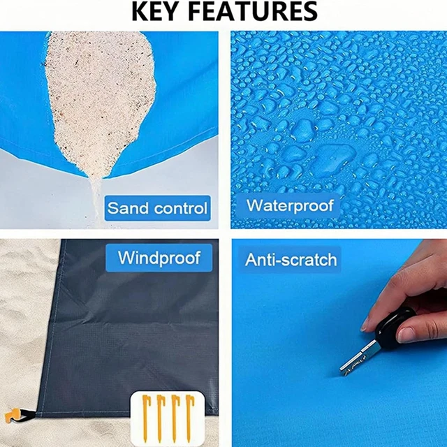 EXTRA LARGE WATERPROOF Picnic Blanket ： Beach Mat, Outdoor Camping Mat ...