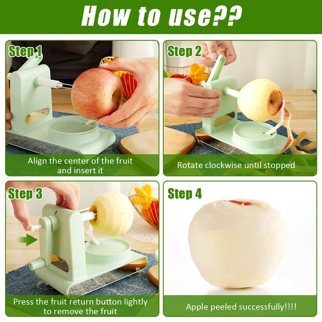 APPLE PEELER HANDHOLD Pear Peeler with Stainless Steel Blades Heavy ...