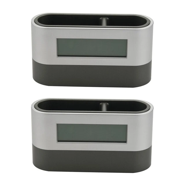 2X NAME CARD Container with Digital Alarm Clock Timer Calendar ...