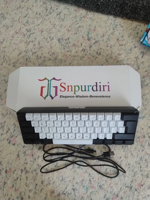 SNPURDIRI 60% WIRED Gaming Keyboard, Mechanical Feeling Small Mini ...