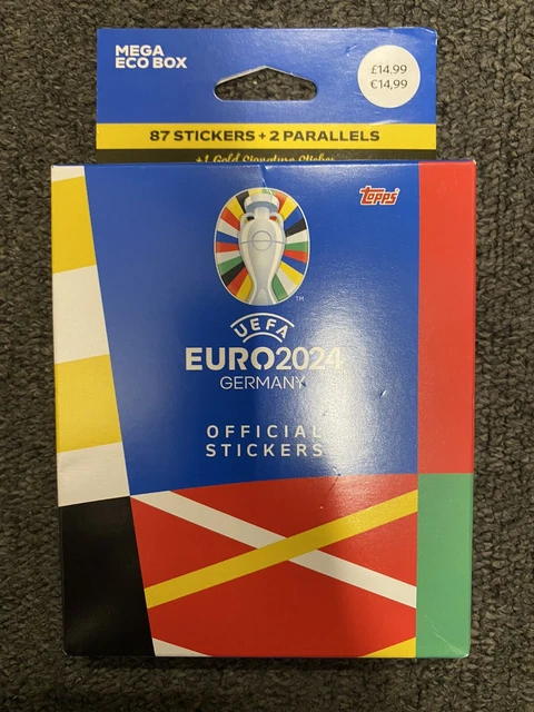 OFFICIAL EURO 2024 Stickers MEGA Eco Pack - 87 Stickers + 2 Parallels £ ...