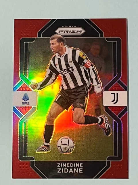 2022-23 PANINI CHRONICLES Soccer Serie A Zinedine Zidane Prizm Red card ...
