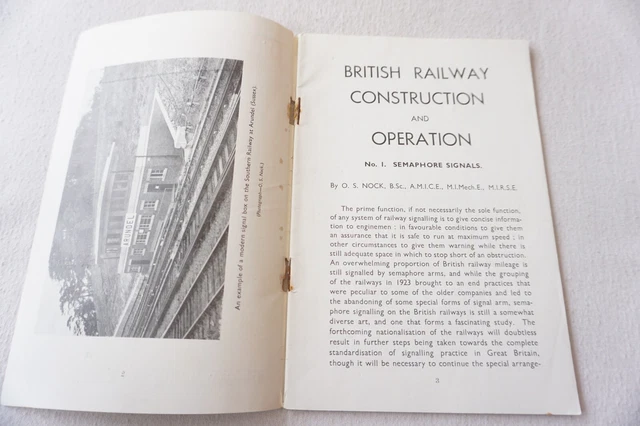 BRITISH RAILWAY SEMAPHORE Signalling Book by O S Nock £19.99 - PicClick UK