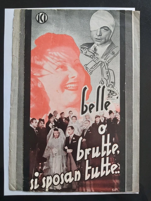 DEPLIANT BROCHURE CINEMA Poster Film Belle O Brutte Si Sposan Tutte EUR ...