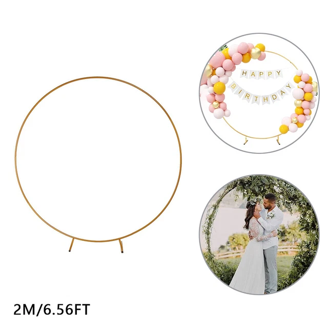 LARGE HOOP WEDDING Backdrop Stand Arch Door Party Garden Flower Plants ...