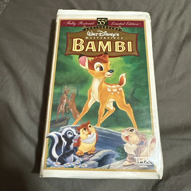 BAMBI: 55TH ANNIVERSARY Walt Disney's Masterpiece (VHS, Limited Edition) £19.02 - PicClick UK