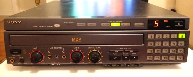 VINTAGE SONY MDP-K1 NTSC Karaoke Laser Disc Player LD Tested Working ...