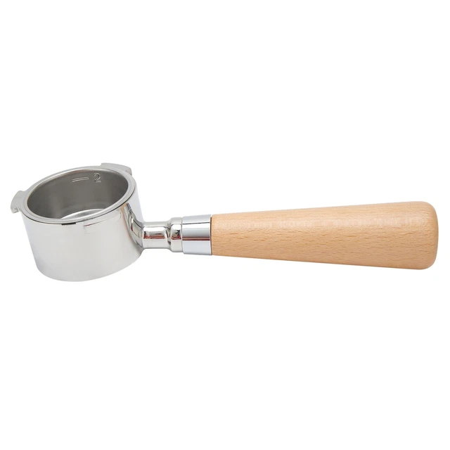 BEECH HANDLE 51MM 3 Ear Coffee Bottomless Portafilter Coffee Machine ...