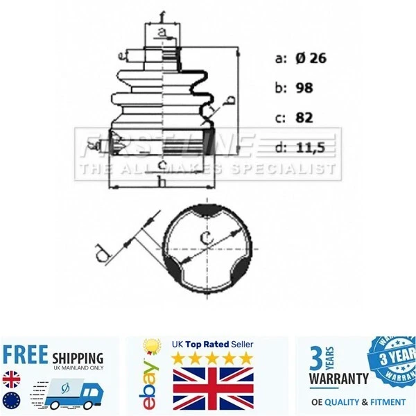 CV JOINT BOOT Kit FCB6433 For Kia SORENTO 09-15 Hyundai SANTA 12-18 ...