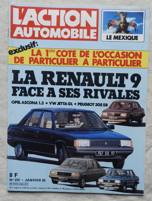 REVUE L'ACTION AUTOMOBILE 1982 n°252 : Renault 9 , Peugeot 305 SR EUR 1 ...