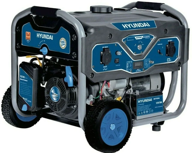 GENERATORE DI CORRENTE A Benzina Avviamento Elettrico Hyundai Avr 3 Kw ...
