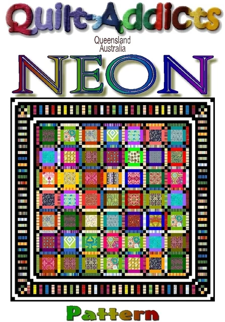 &NEON& - PATCHWORK Quilt Pattern.. - PDF pattern EUR 4,96 - PicClick DE &NEON& - PATCHWORK Quilt Pattern.. - PDF pattern EUR 4,96 - PicClick DE
