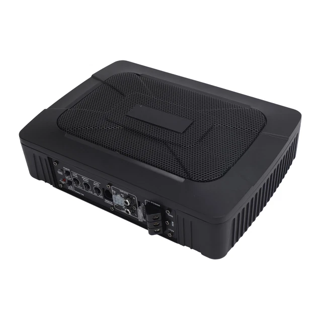 COMPACT ACTIVE SUBWOOFER Underseat Powered Subwoofer 6 X 9in Remote ...