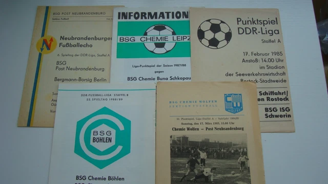 15 X DDR FOOTBALL PROGRAMMES - ALL LISTED (Free P&P to the UK) £10.77 ...