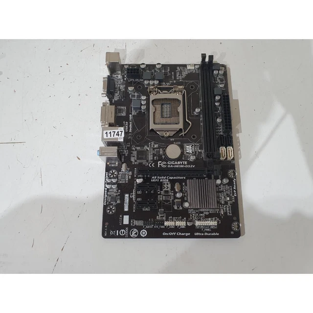 GIGABYTE GA-H81M-DS2V ULTRA Durable Motherboard ATX DDR3 SDRAM 3-Memory ...