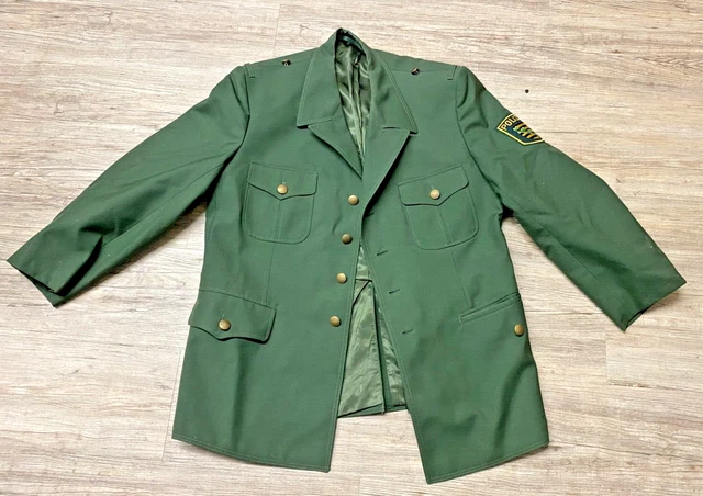 POLIZEI JACKETT SAKKO Jacke - grün - Sachsen 90er Jahre Uniform - Größe ...