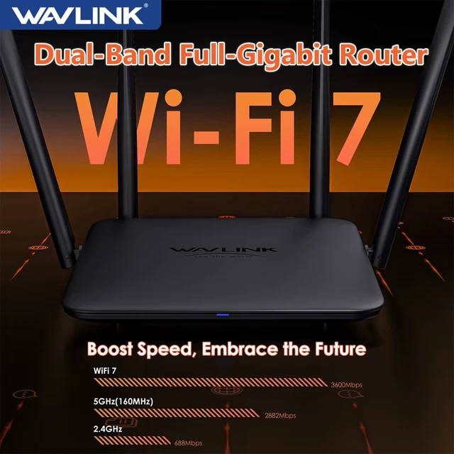 WAVLINK BE3600 WI-FI 7-Router, Dualband-Voll-Gigabit-Gaming-Router ...