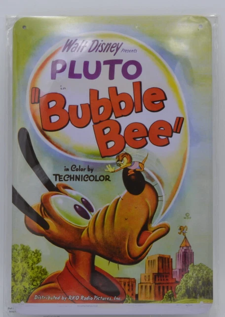 LICENSE PLATE TIN " Walt Disney Presents Pluto IN - Bubble Bee " $16.86 - PicClick CA