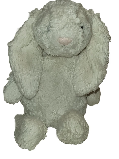 JELLYCAT SMALL BASHFUL Cream Bunny Plush Soft Stuffed White Lovey ...