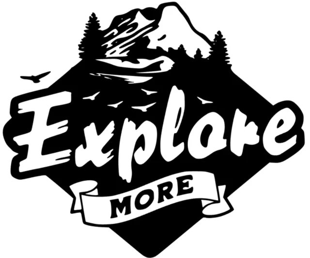 EXPLORE MORE - Campervan, Caravan, Motorhome Vinyl Decal, Sticker Ref ...