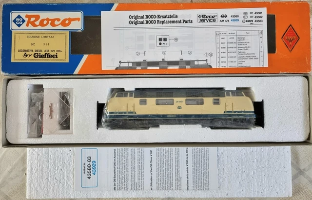 ROCO LOCOMOTIVA DIESEL V 220.006.1 FSF "FERROVIE SUZZARA FERRARA" Art ...