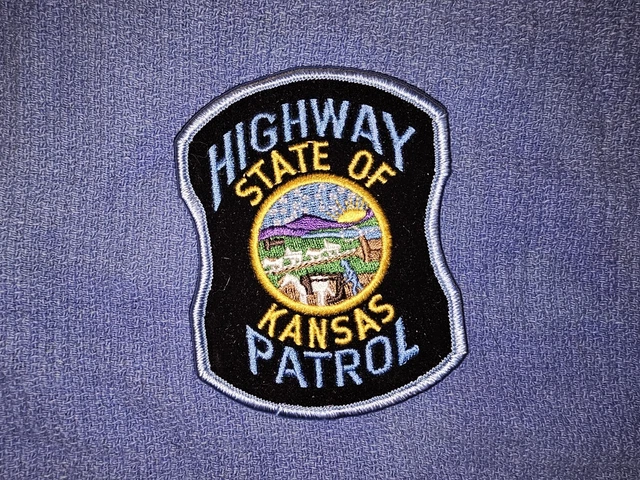 KANSAS HIGHWAY PATROL State Police Patch Keychain Authentic Rare Brand ...