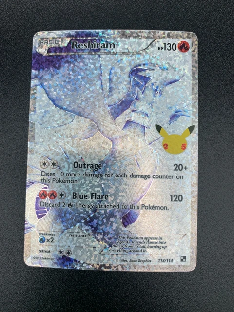 RESHIRAM 113/114 FULL Art Pokemon SWSH Celebrations Classic Collection ...
