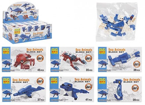 SEA LIFE BUILDING Blocks Sea Animals Block Sets 6 in 1 Collect all for ...
