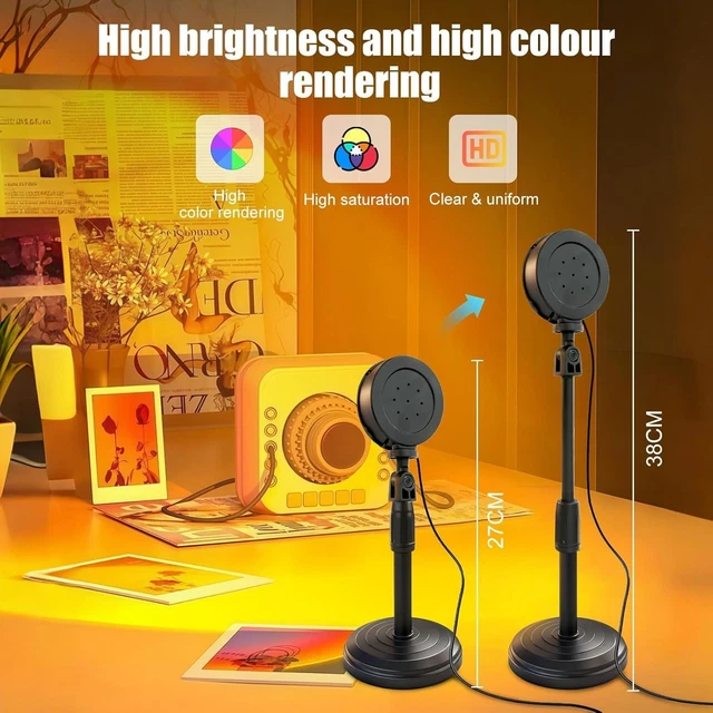 SUNSET LAMP PROJECTION-16 Colour | RGB Sunset Light with Remote|USB ...