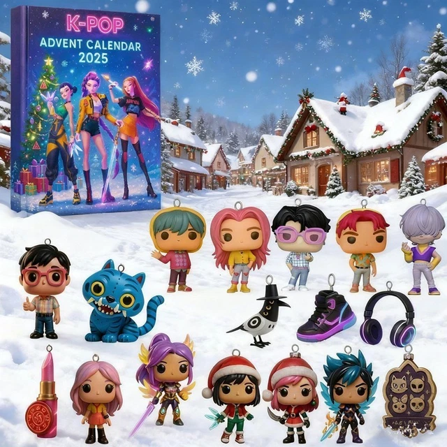 2025 DEMON HUNTER Advent Calendar Blind Box Christmas Tree Acrylic Pendant Gifts £10.00 ...