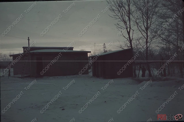 ++ ORIGINAL FARBDIA Agfacolor Front Soldaten Ostfront Bunker bau ...