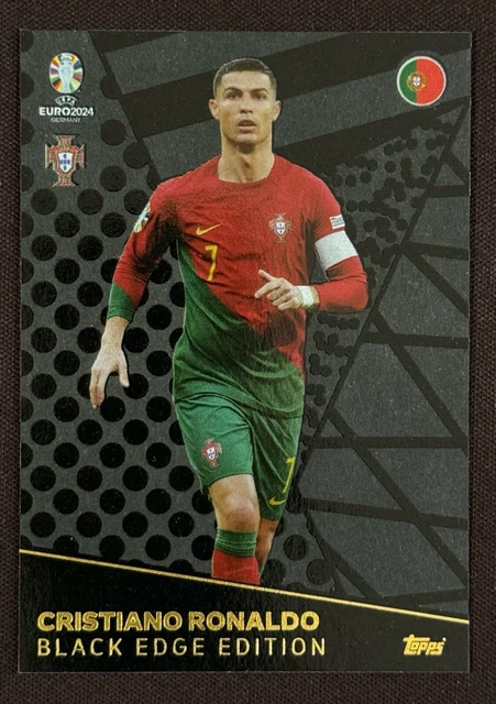 2024 TOPPS MATCH Attax Euro 2024 Cristiano Ronaldo Black Edge Edition #BE7 $15.00 - PicClick AU