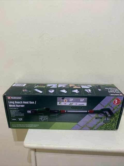 PARKSIDE ELECTRIC LONG Reach Heat Gun / Weed Burner PLHLG 2000 C2 £22. ...