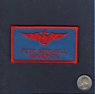 MAVERICK PETE MITCHELL Name Tag Top Gun Movie Navy Patch £5.15 ...