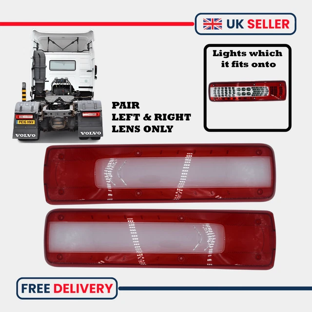 TAIL LIGHT LENS Only for Volvo Truck and Renault Truck Right+Left Pair ...