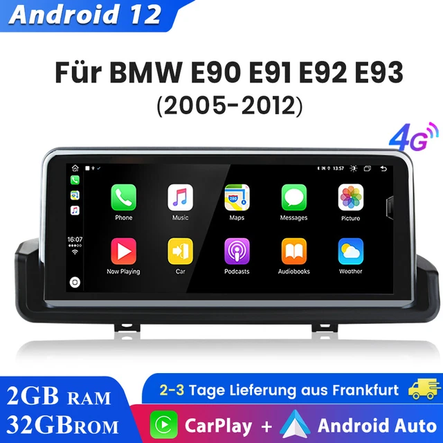BMW 3ER E90 E91 E92 E93 Android12 10.25'' Autoradio GPS NAVI WIFI Carplay 32GB EUR 349,99 ...