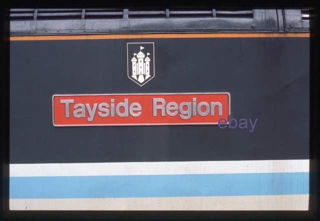 ORIGINAL 35MM SLIDE - Class 47/7 nameplate 47 717 'Tayside Region' - 7. ...