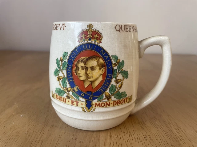 CORONATION KING GEORGE VI & Queen Elizabeth I 1937 Woods Ivory Ware £6. ...