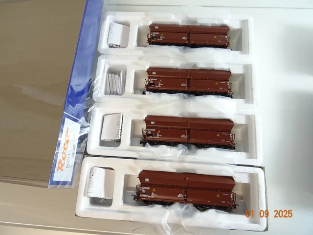 ROCO H0 66037 Selbstentladewagen-Set 4 tlg. der DB in OVP BH96 EUR 124,99 - PicClick DE