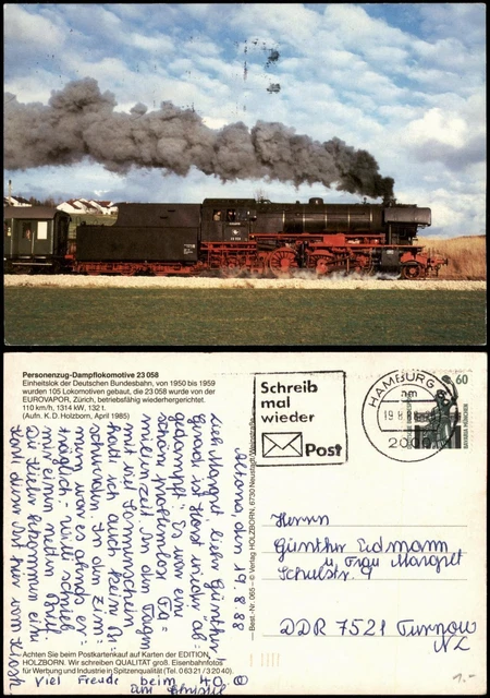 PASSENGER TRAIN STEAM locomotive 23 058 unit locomotive of the Deutsche ...