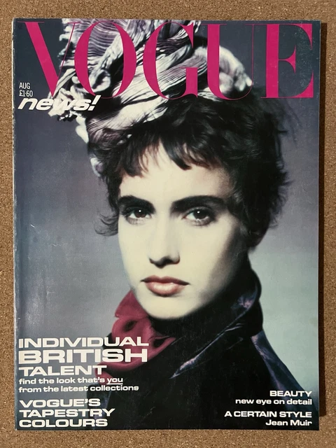 VOGUE UK MAGAZINE Lucy Cunningham August 1985 Vintage British Fashion £ ...