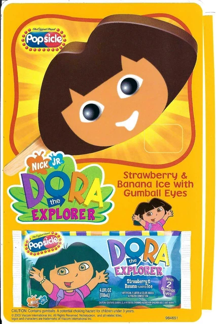 DORA THE EXPLORER Popsicle Ice Cream Truck Sticker - Classic 6" x 6" £6 ...