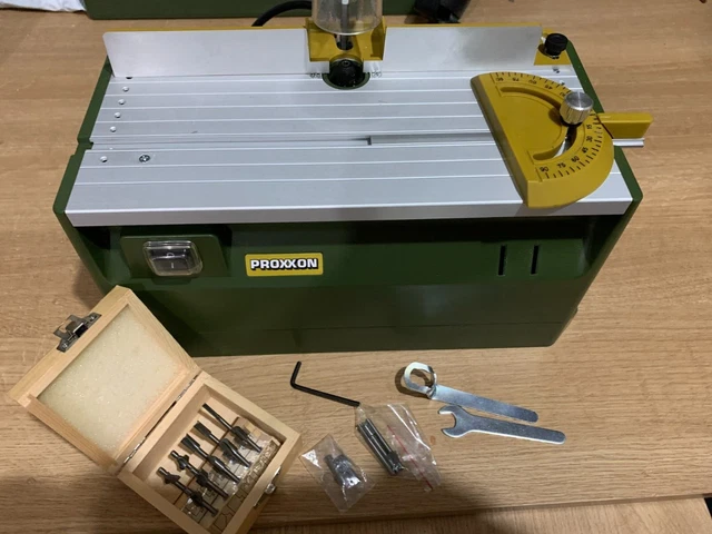 PROXXON MP 400 MICRO ROUTER SPINDLE SHAPER MOULDER 240v 27050 10 PIECE ...