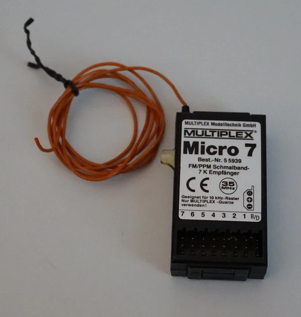 MULTIPLEX MICRO 7 FM/PPM Schmalband-Empfänger 35 MHz EUR 199,99 ...