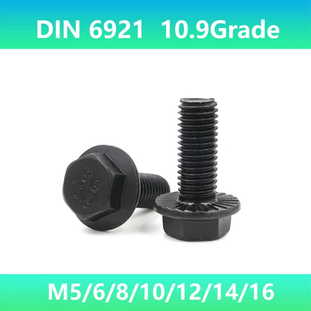 HIGH TENSILE FLANGED Hexagon Bolts Grade 10.9 Strong Screws M5-M16 EUR 1,54 - PicClick FR