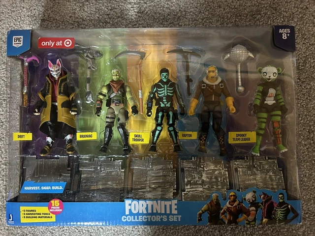FORTNITE COLLECTORS SET Action Figure 5 Pack Drift Brainiac Raptor ...