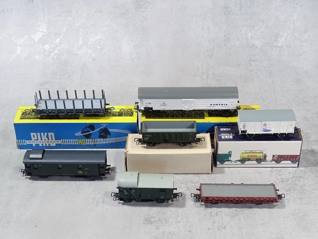 PIKO H0 - KONVOLUT Güterwagen, PKP Rungenwagen, Gepäckwagen, Kühlwagen EUR 20,50 - PicClick DE