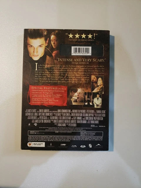 HANNIBAL RISING WIDESCREEN DVD 2006 Alliance Atlantis Horror - With ...