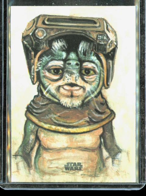 2023 TOPPS FINEST Star Wars Babu Frik par Steve Alce 1/1 Sketch EUR 68 ...